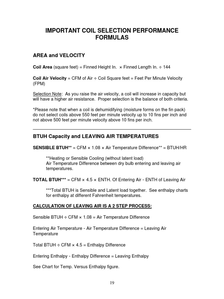 Hvac Formulas PDF | PDF | Air Conditioning | Temperature