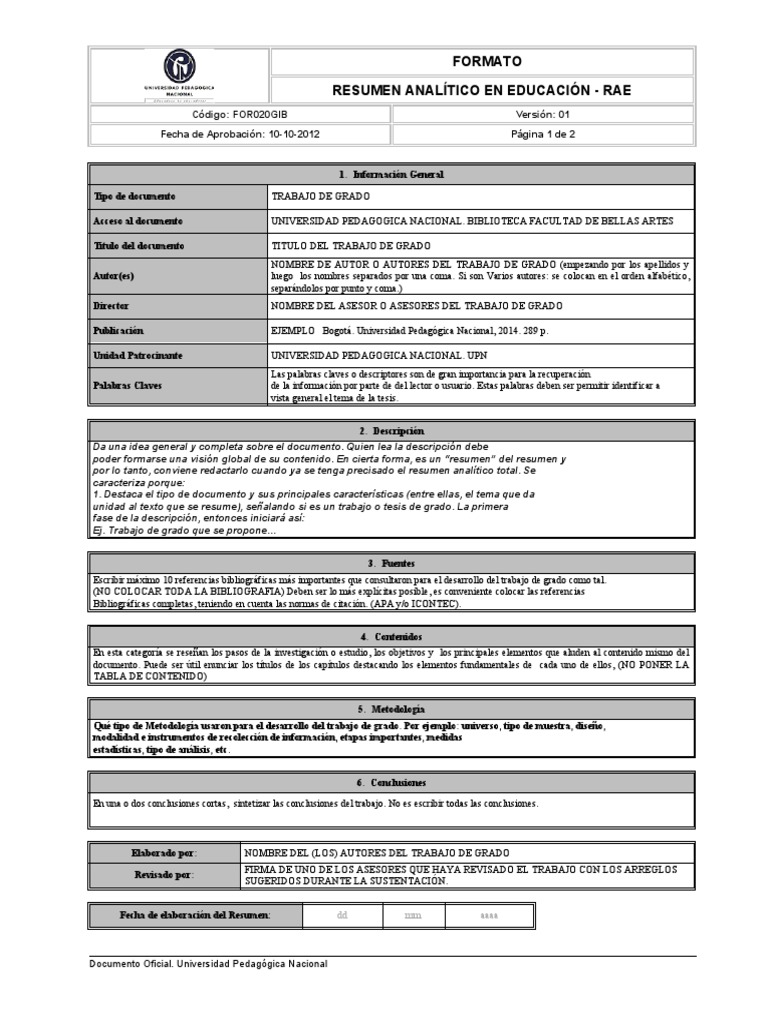 Ejemplo Del Formato RAE | PDF | Bibliografía | Science