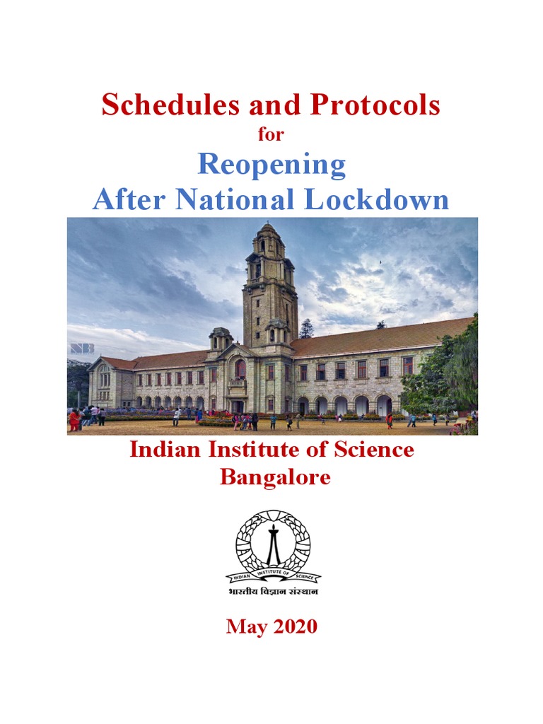 Schedules and Protocols: Reopening After National Lockdown | PDF ...