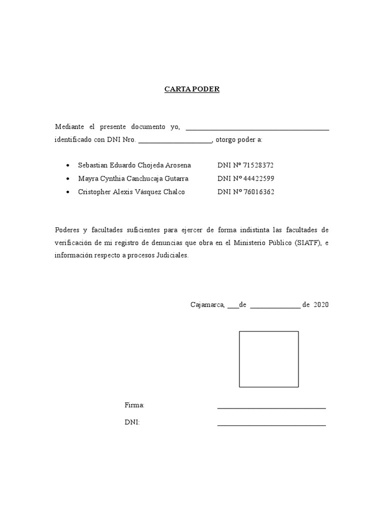 Carta Poder Simple | PDF