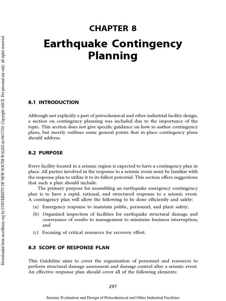 08 - Earthquake Contingency Planning 2020 | PDF | Emergency | Risk