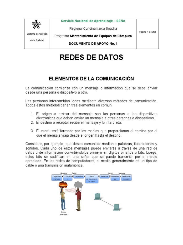 Redes de datos: elementos de la comunicación y componentes básicos de ...