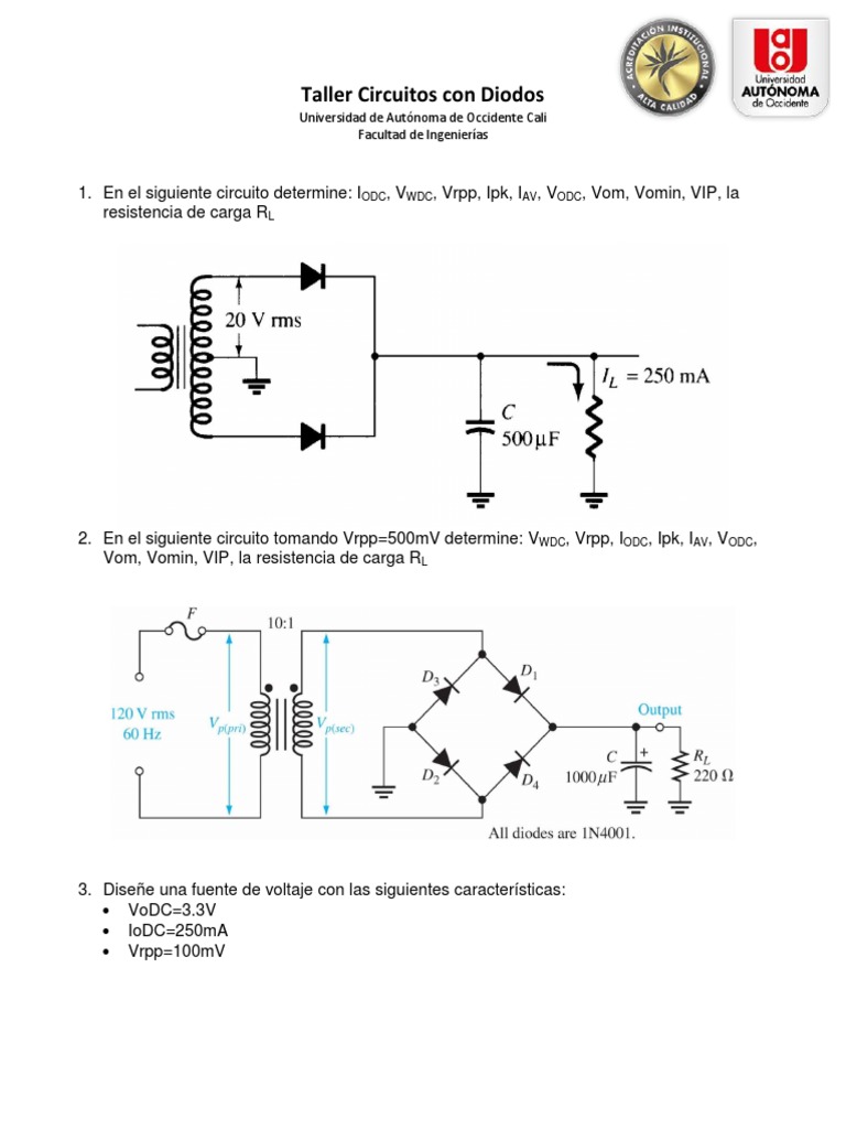 Taller Circuitos Rectificadores | PDF | Informática | Tecnología