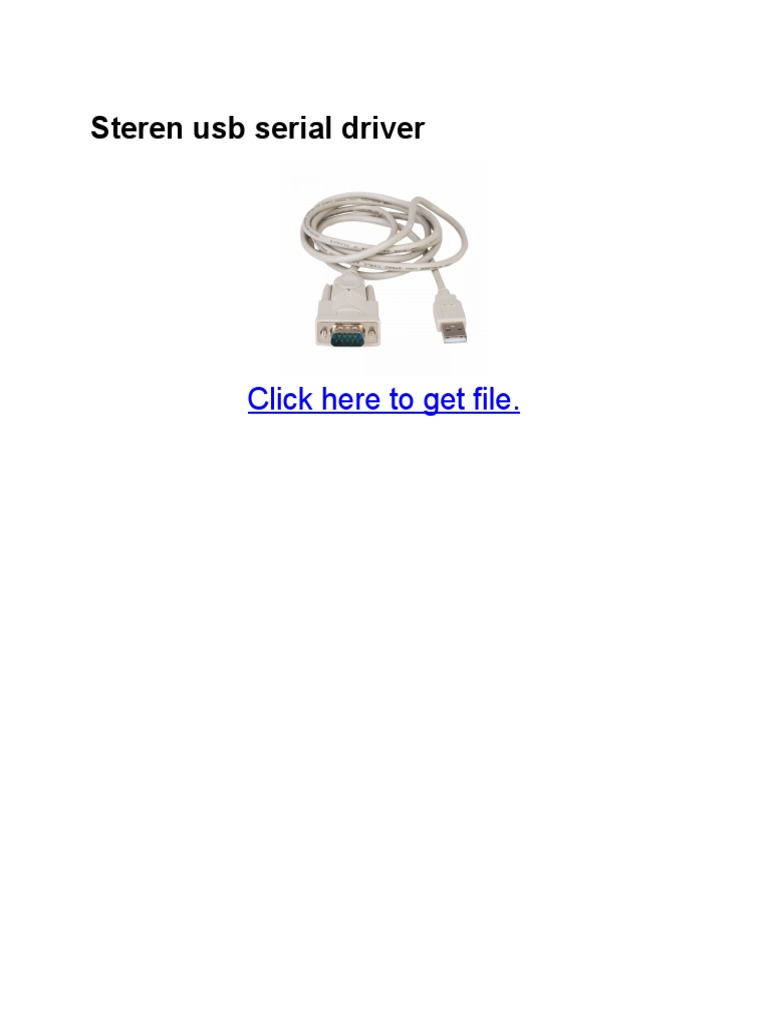 Steren Usb Serial Driver | PDF | Usb | Hdmi