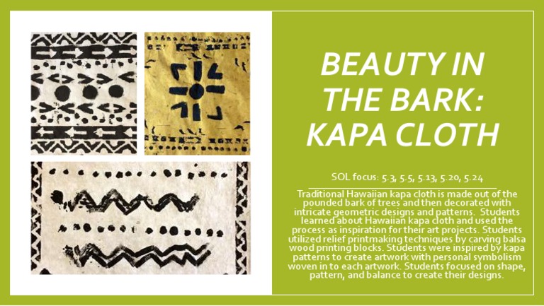 Kapa Cloth | PDF | Art