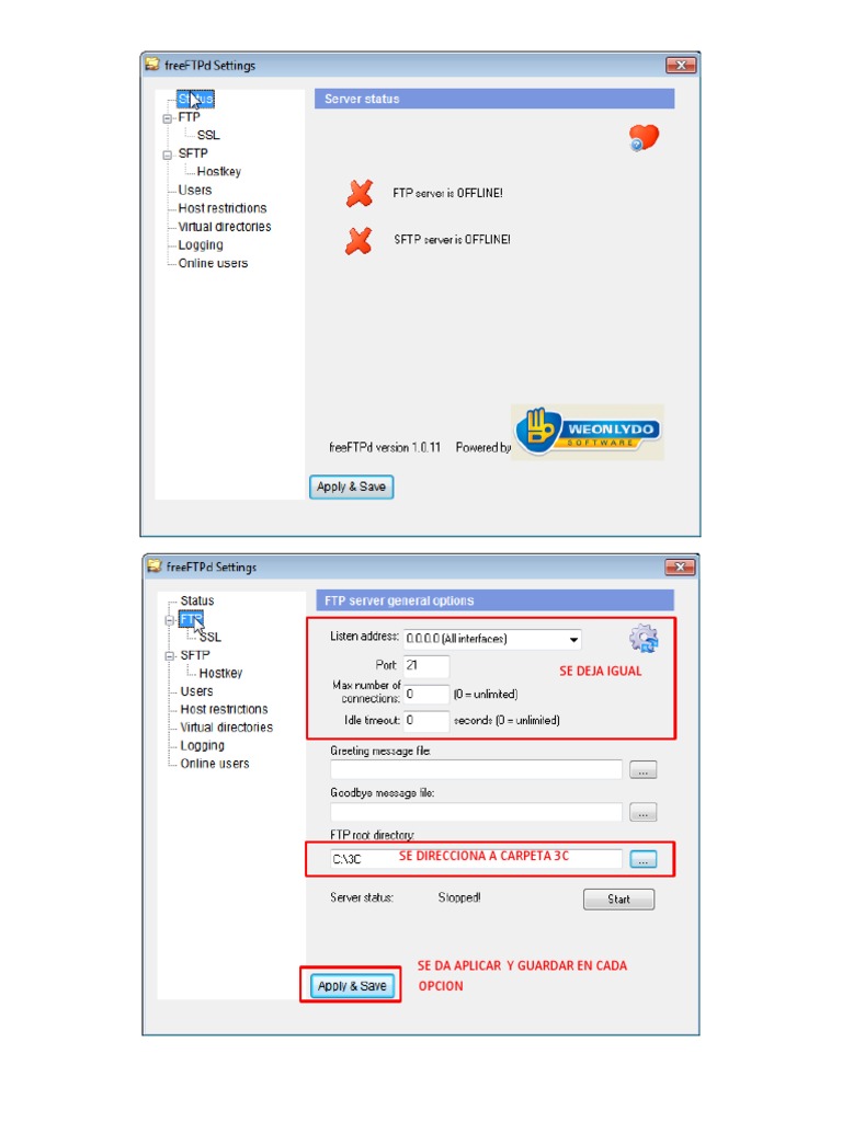 Configuracion Freeftpd | PDF | Informática
