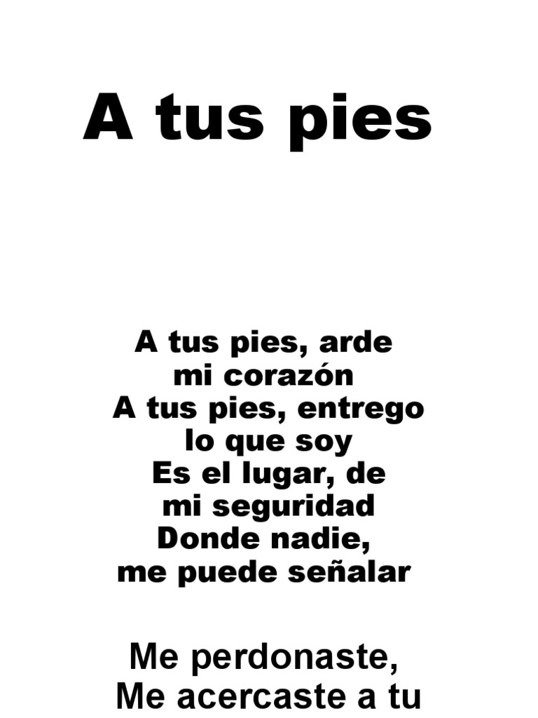 A Tus Pies | PDF