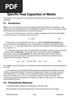 Identifying Unknown Metal via Specific Heat | PDF | Heat | Mole (Unit)