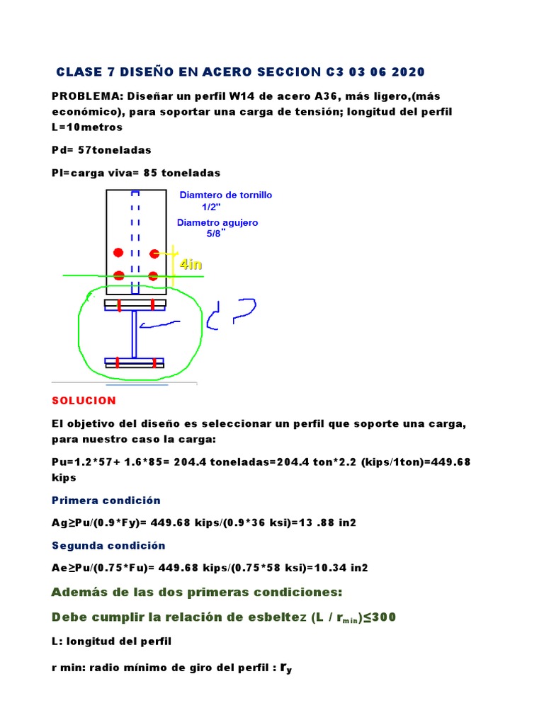 Clase 7 Diseño en Acero Seccion C3 03 06 2020 | PDF