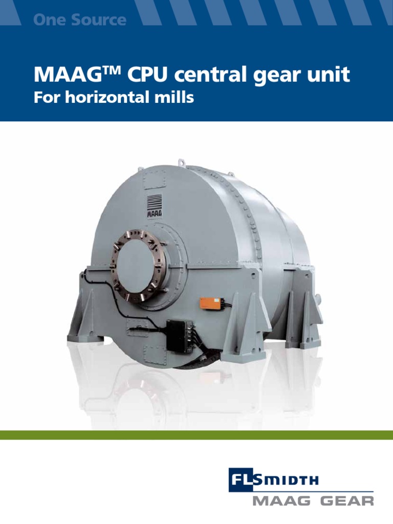 Maag CPU Central Gear Unit: For Horizontal Mills | PDF | Transmission ...
