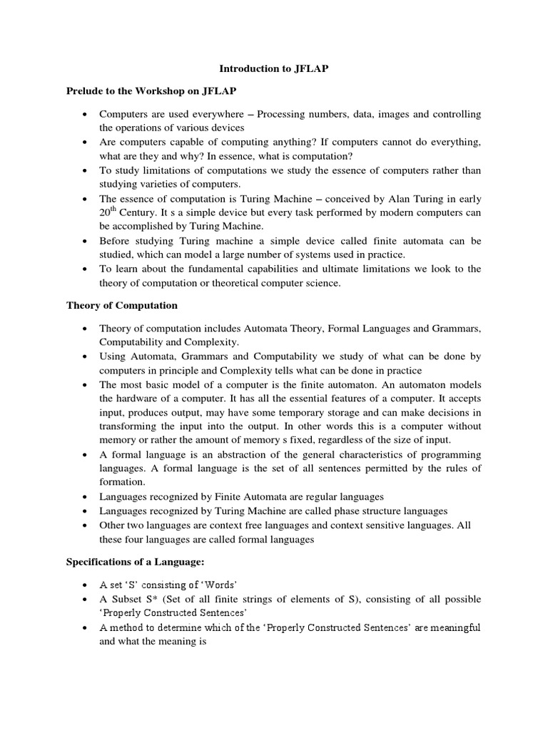 Handout 12 - Automata Theory | PDF | Parsing | Theory Of Computation Handout 12 - Automata Theory | PDF | Parsing | Theory Of Computation