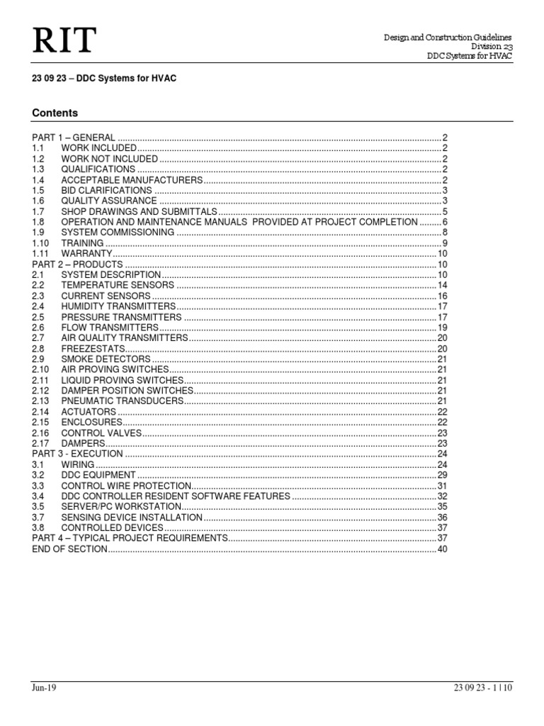 23 09 23 - DDC Systems For HVAC PDF | PDF | World Wide Web | Internet & Web