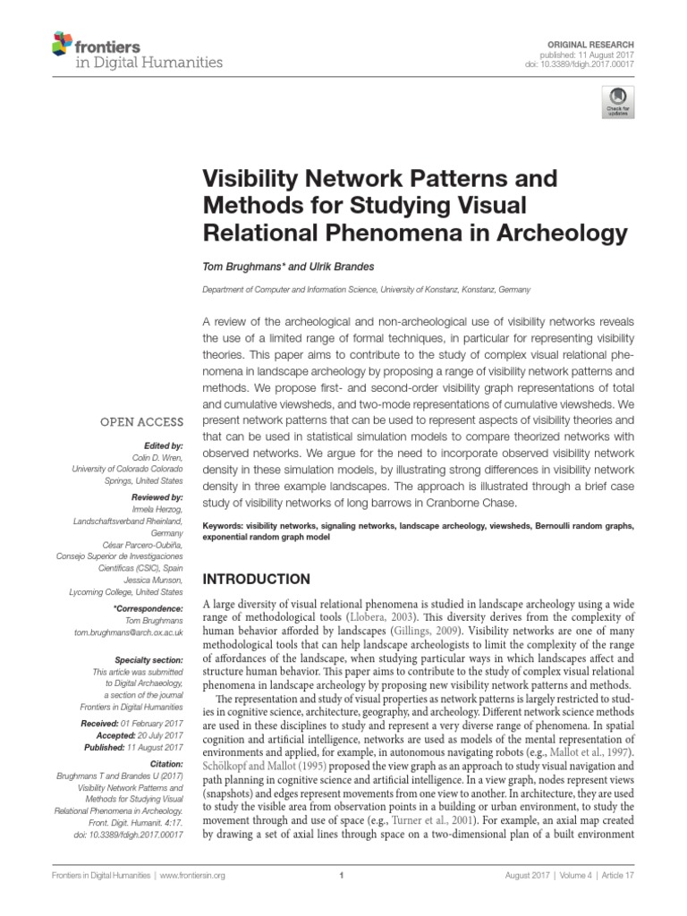 Visibility Network Patterns and Methods | PDF | Archaeology | Vertex ...