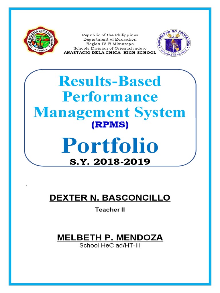 Rpms Portfolio (Deped Design) | PDF | Curriculum | Educational Assessment