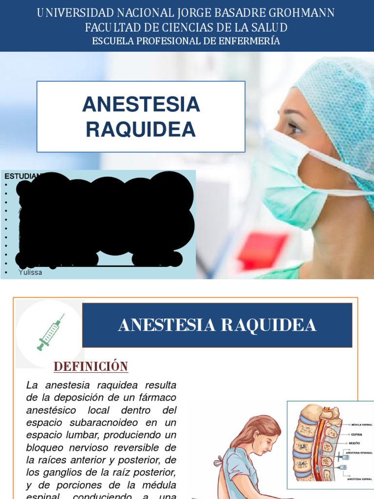 Anestesia Raquídea PDF | PDF | Parestesia | Anestesia