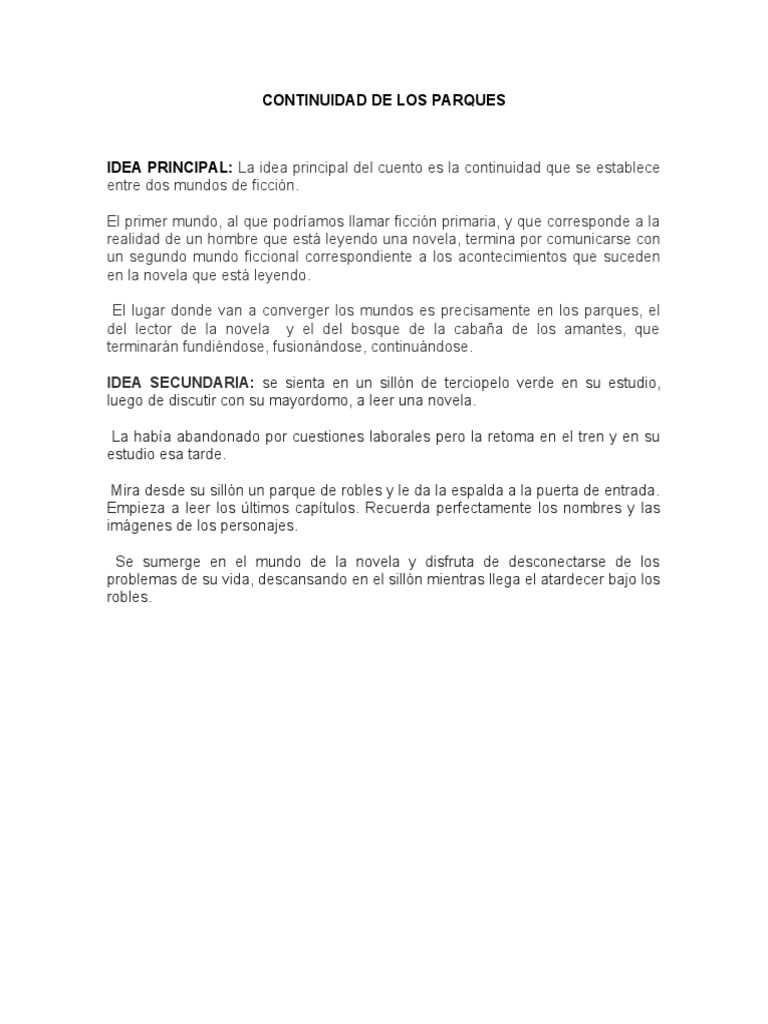 Continuidad de Los Parques | PDF