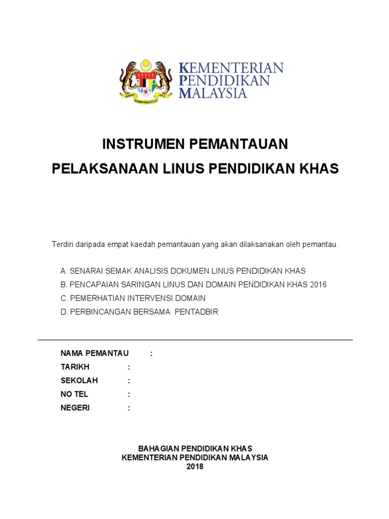 Instrumen Pemantauan Linus P.Khas | PDF