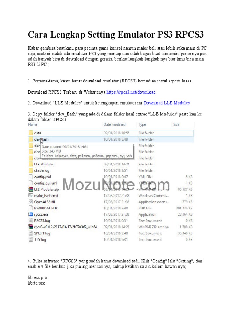 Cara Lengkap Setting Emulator PS3 RPCS3 | PDF
