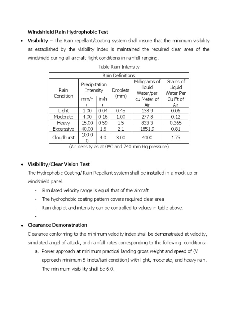 Windshield Rain Test and Defogging | PDF | Rain | Applied And ...