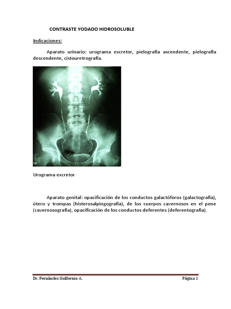 Iii Contraste Yodado Hidrosoluble | PDF
