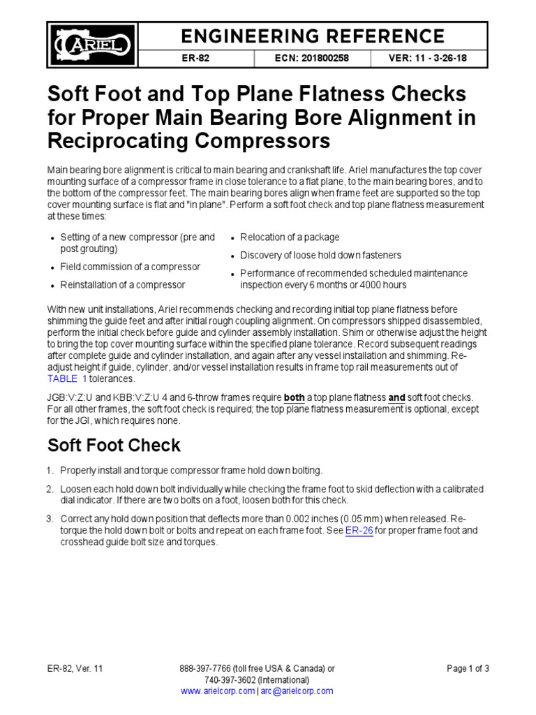 ER-82 EN Soft Foot and Top Plane Flatness Checks PDF | PDF | Screw ...