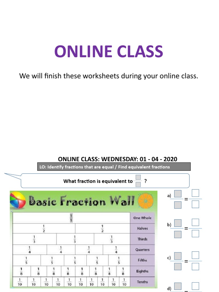 Online Class - G3 - Maths - Wednesday - 01-04-2020 - PRINT | PDF