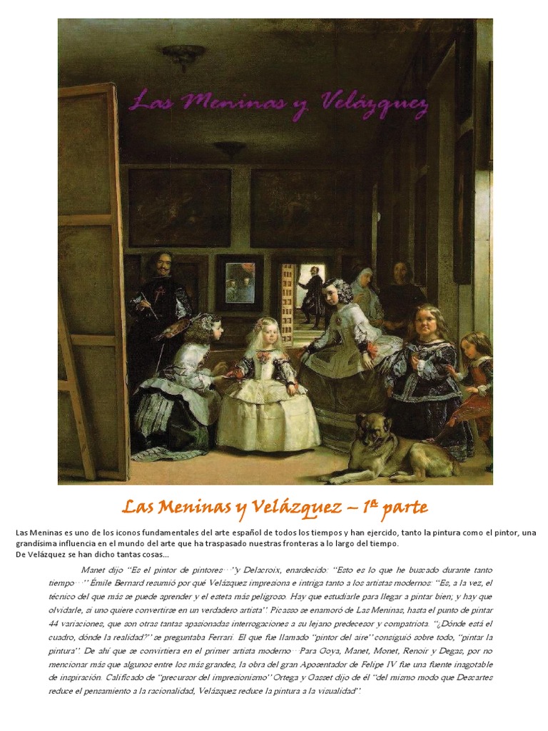 Proyecto Las Meninas y Velázquez B1 y B2 - Hoja Del Profesor | PDF ...