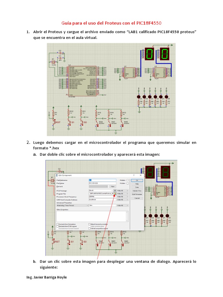 Uso Del Proteus Con El PIC18f4550 | PDF