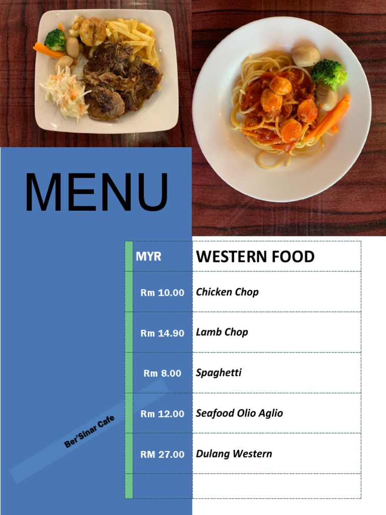 Western Food Menu | PDF