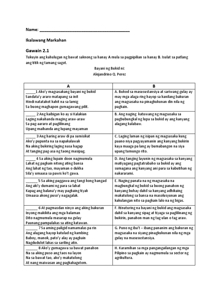 FILIPINO 8 Module 2.2 | PDF