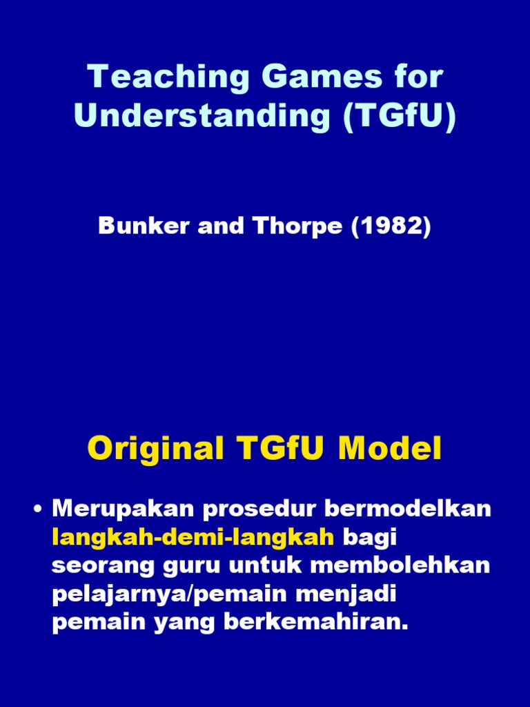 Teaching Games For Understanding (TGfU) | PDF | Semiotika | Neuropsikologi