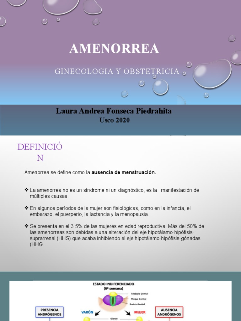 Amenorrea Primaria y Secundaria | PDF | Sistema reproductivo | Anatomia ...