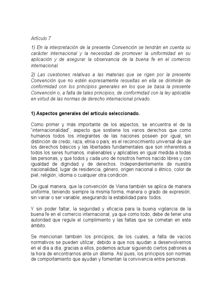 Interpretación del Artículo 7 CISG | PDF | Caso de ley | Justicia