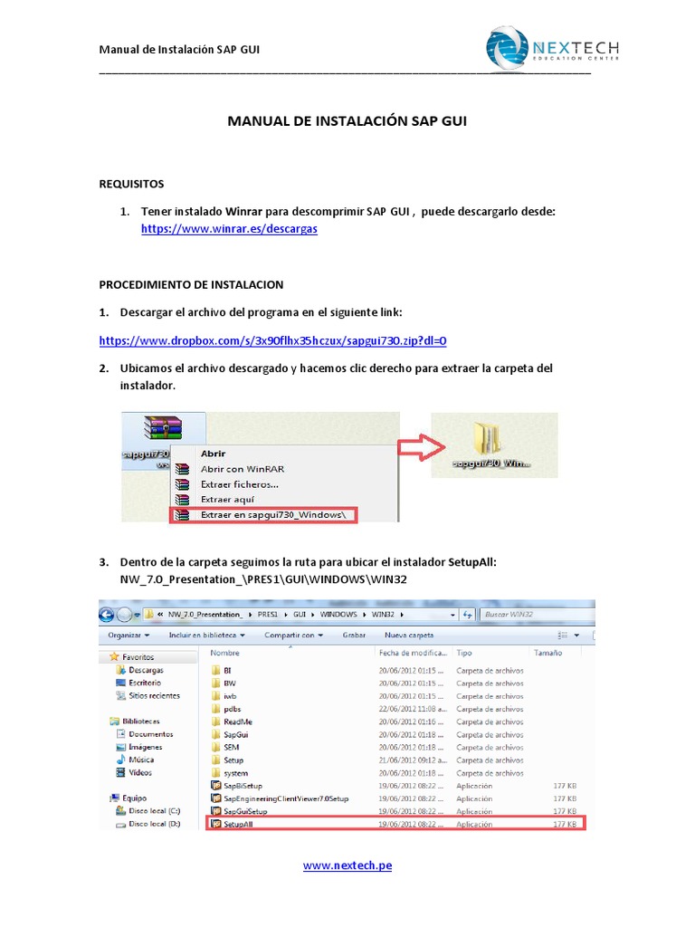 Manual Install SAP GUI 7.3 V2 PDF | PDF