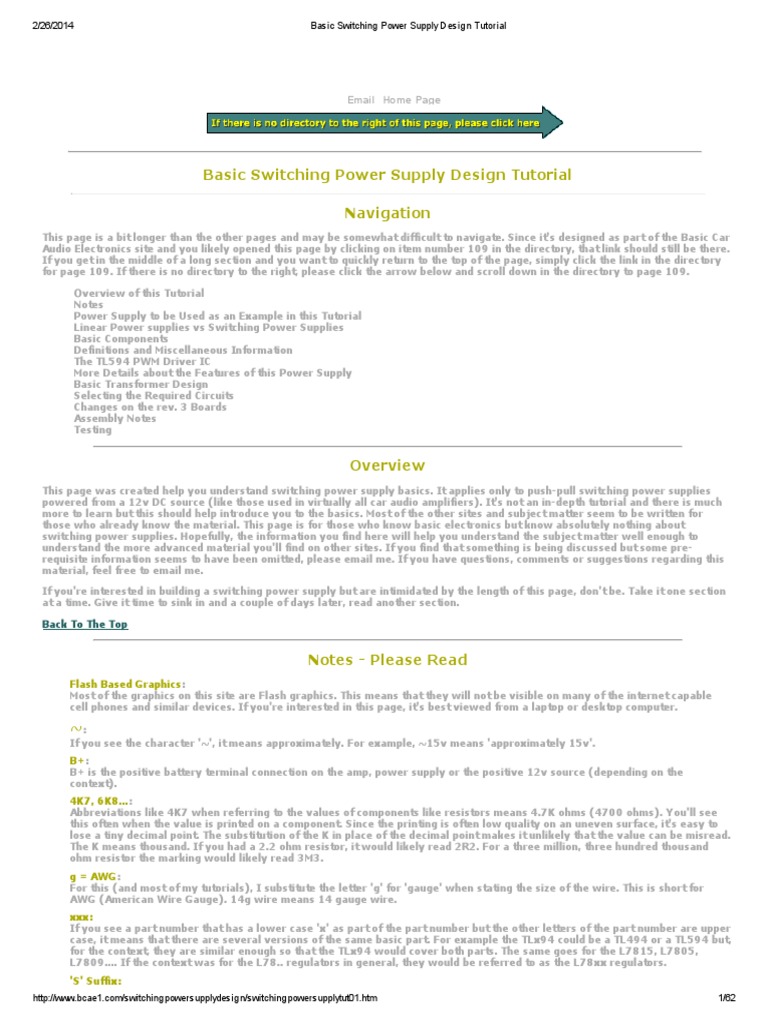 Basic Switching Power Supply Design Tutorial | PDF | Power Supply | Rectifier