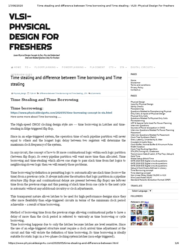 Time Stealing and Difference Between Time Borrowing and Time Stealing ...