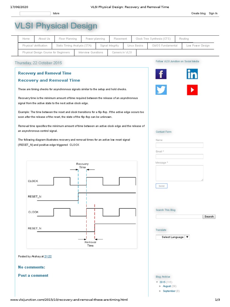 Recovery and Removal Time | PDF | Electrical Circuits | Electronic ...