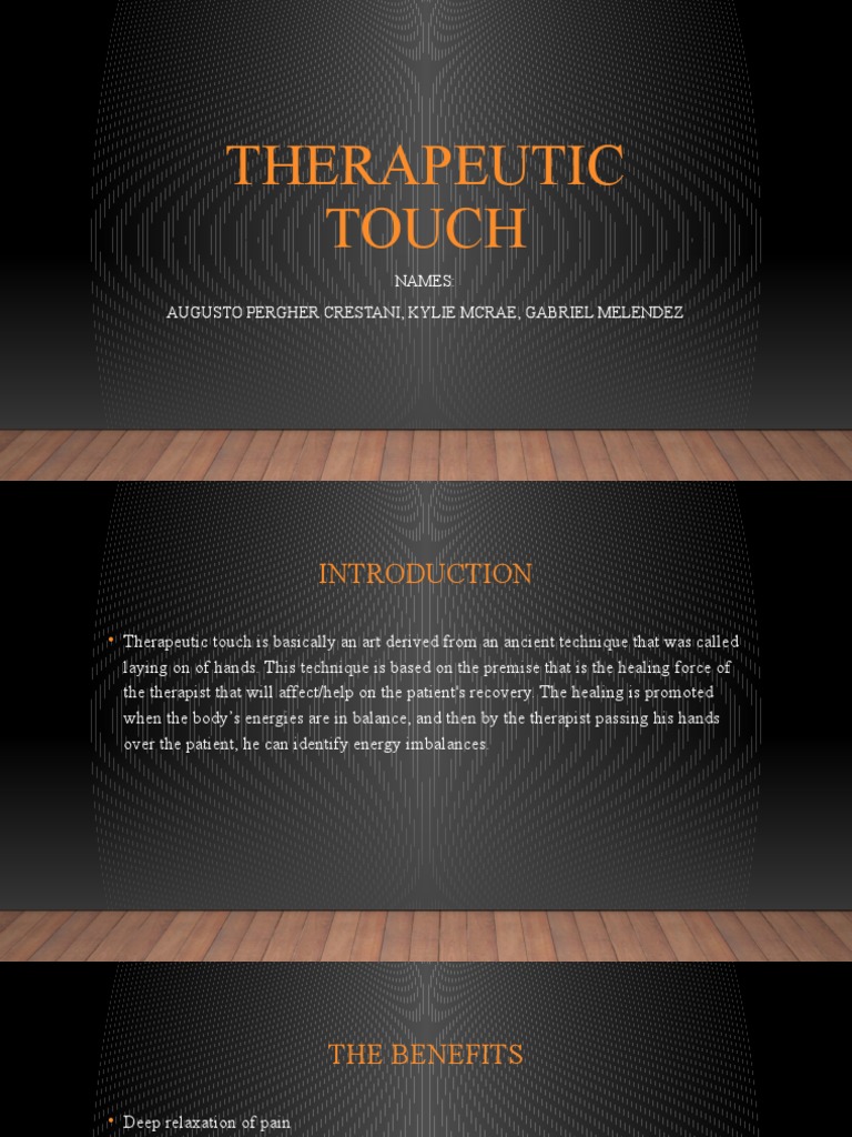 Therapeutic Touch | PDF | Neonatal Intensive Care Unit | Pain