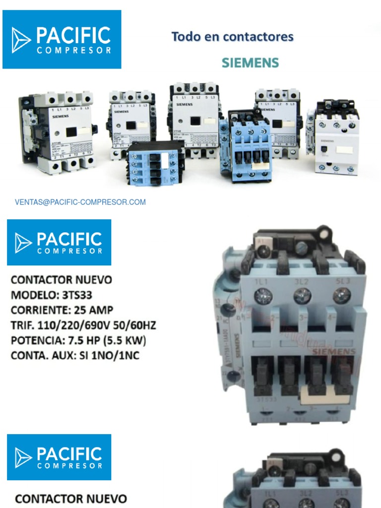 Contactores Siemens: Definición y Uso | PDF