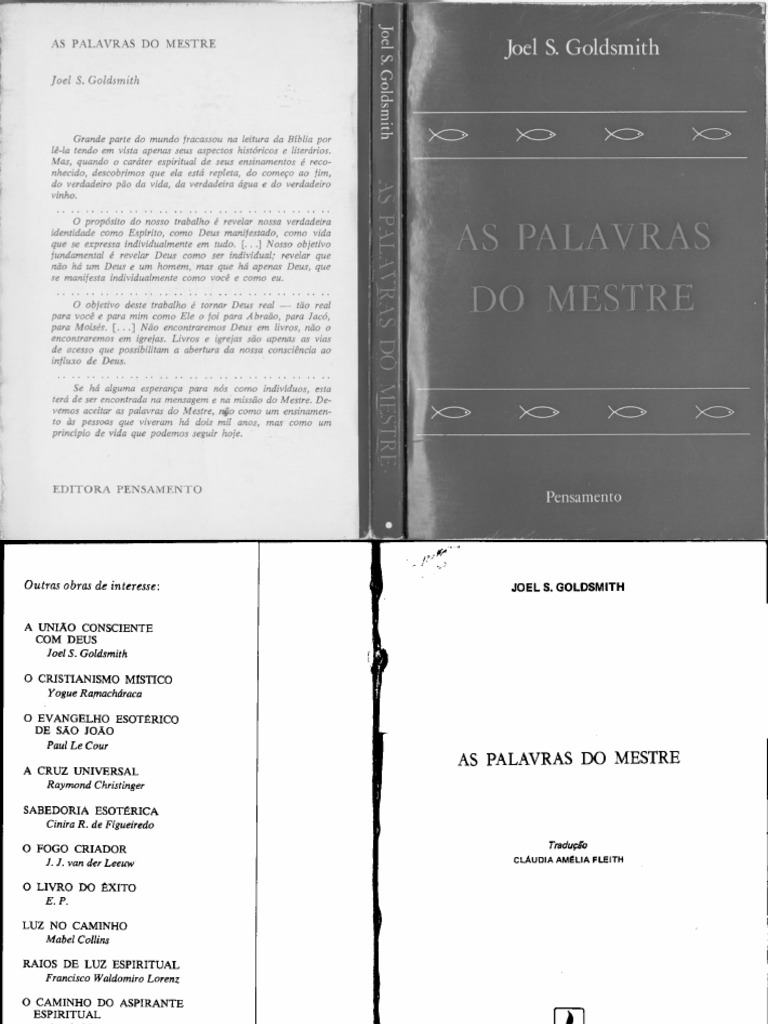 Joel Goldsmith - As Palavras Do Mestre PDF | PDF