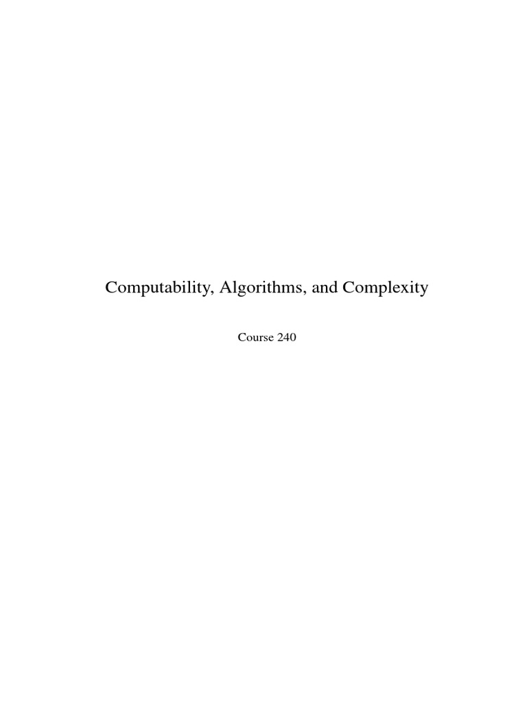 240 PDF | PDF | Computational Complexity Theory | Algorithms