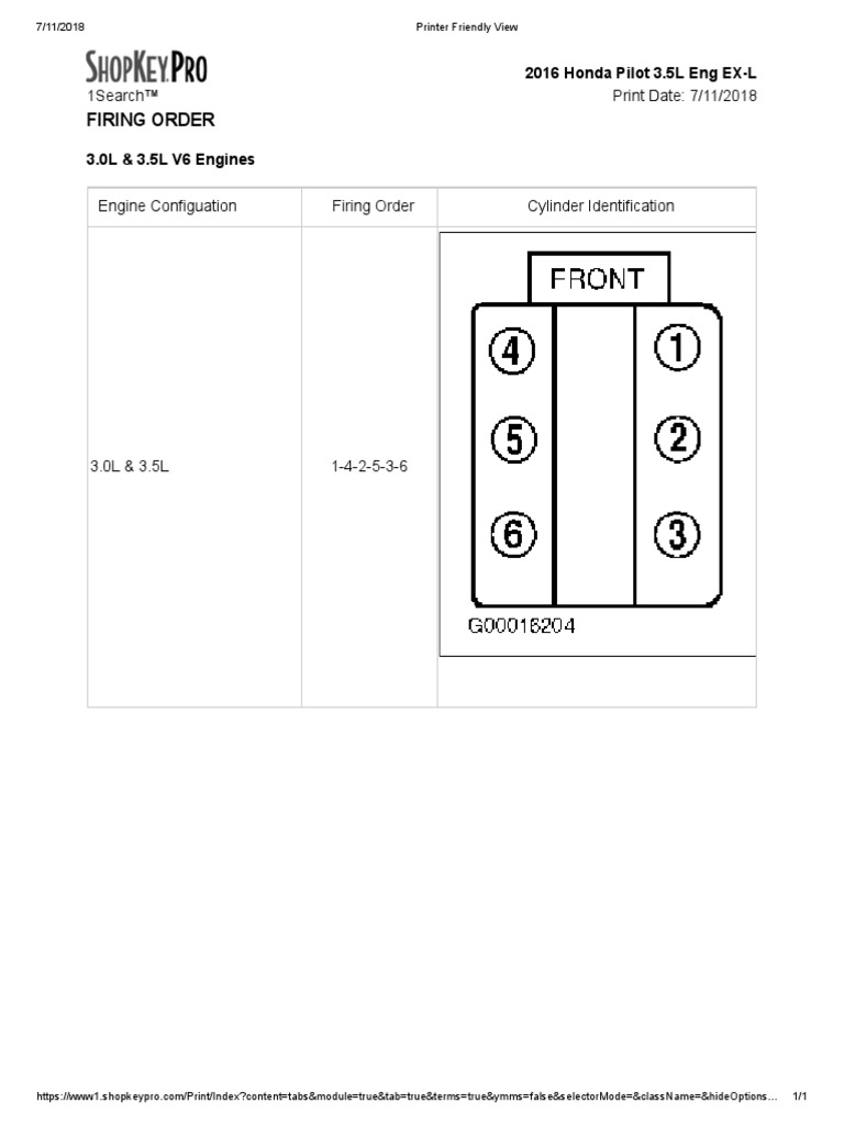 Firing Order J35Y6 | PDF