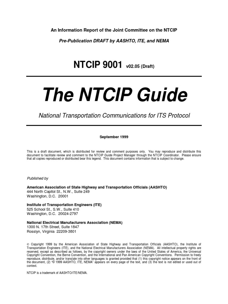 The NTCIP Guide | PDF | Traffic | Specification (Technical Standard)