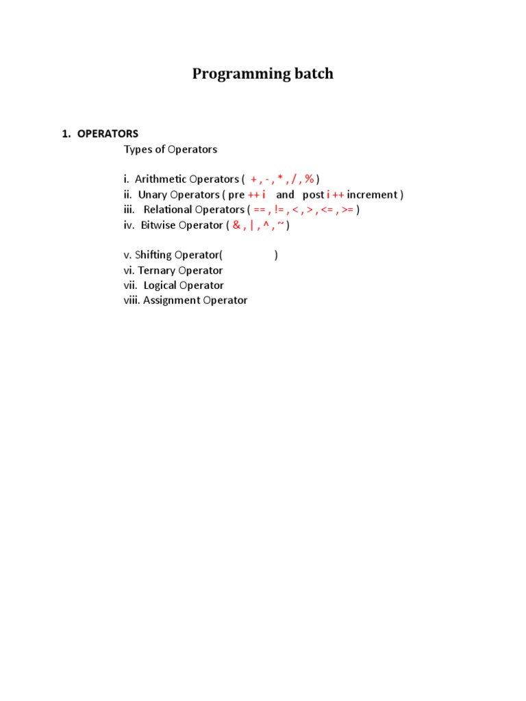 Programming Batch | PDF