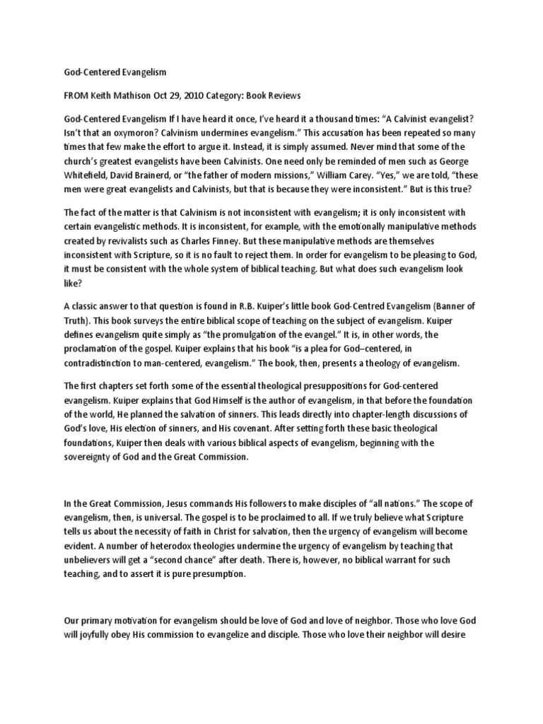 Christ Centered Evangelism | PDF | The Gospel | Disciple (Christianity)