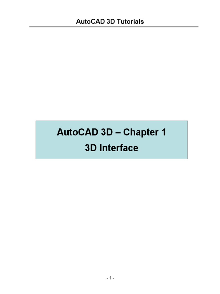 For Autocad 3d | PDF | 3 D Computer Graphics | Cartesian Coordinate System
