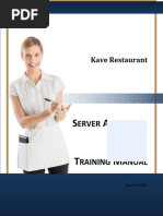 Server. Training Manual | PDF | Waiting Staff | Restaurants