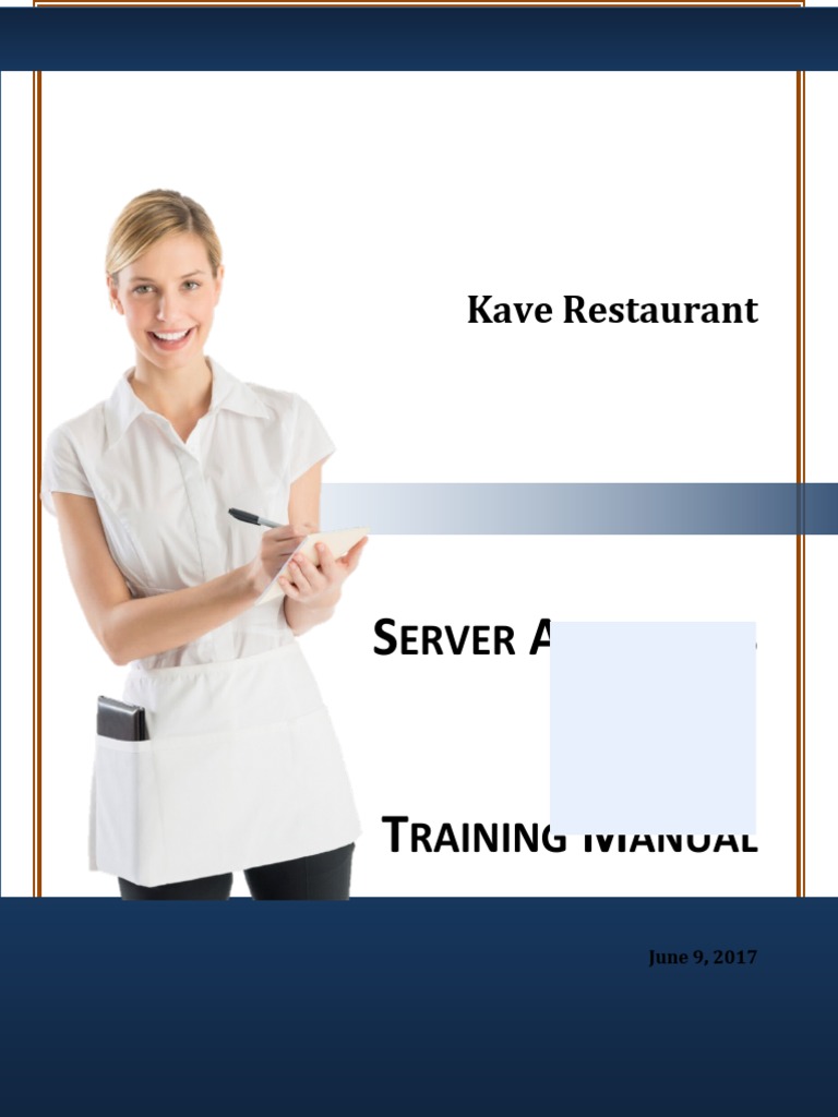 Kave Restaurant Server Training Manual | PDF | Waiting Staff | Menu