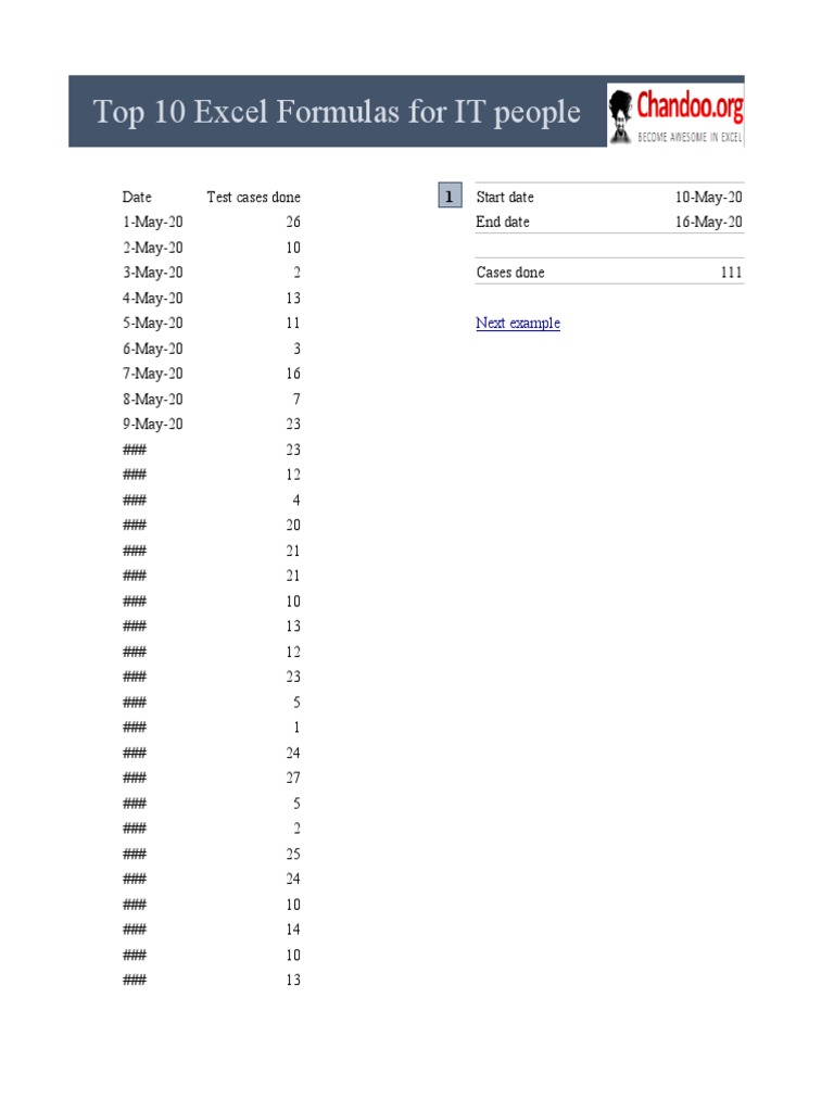 Top 10 Formulas For IT People | PDF | Statistics | Statistical Analysis