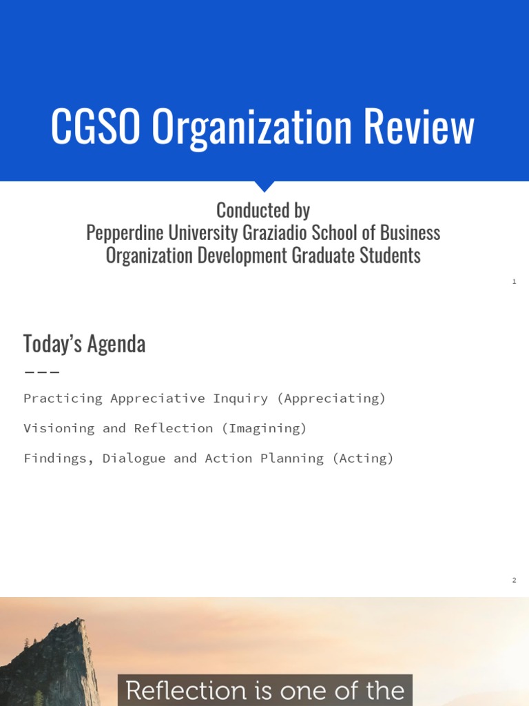 Cgso Organization Review Presentation 1 | PDF | Business | Communication